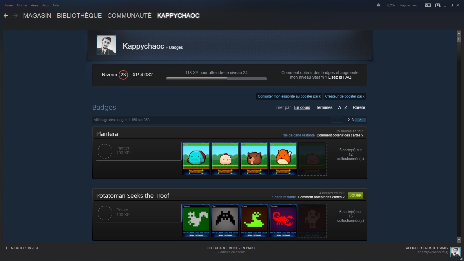 Comment gagner des levels sur steam ? - Kappychaoc